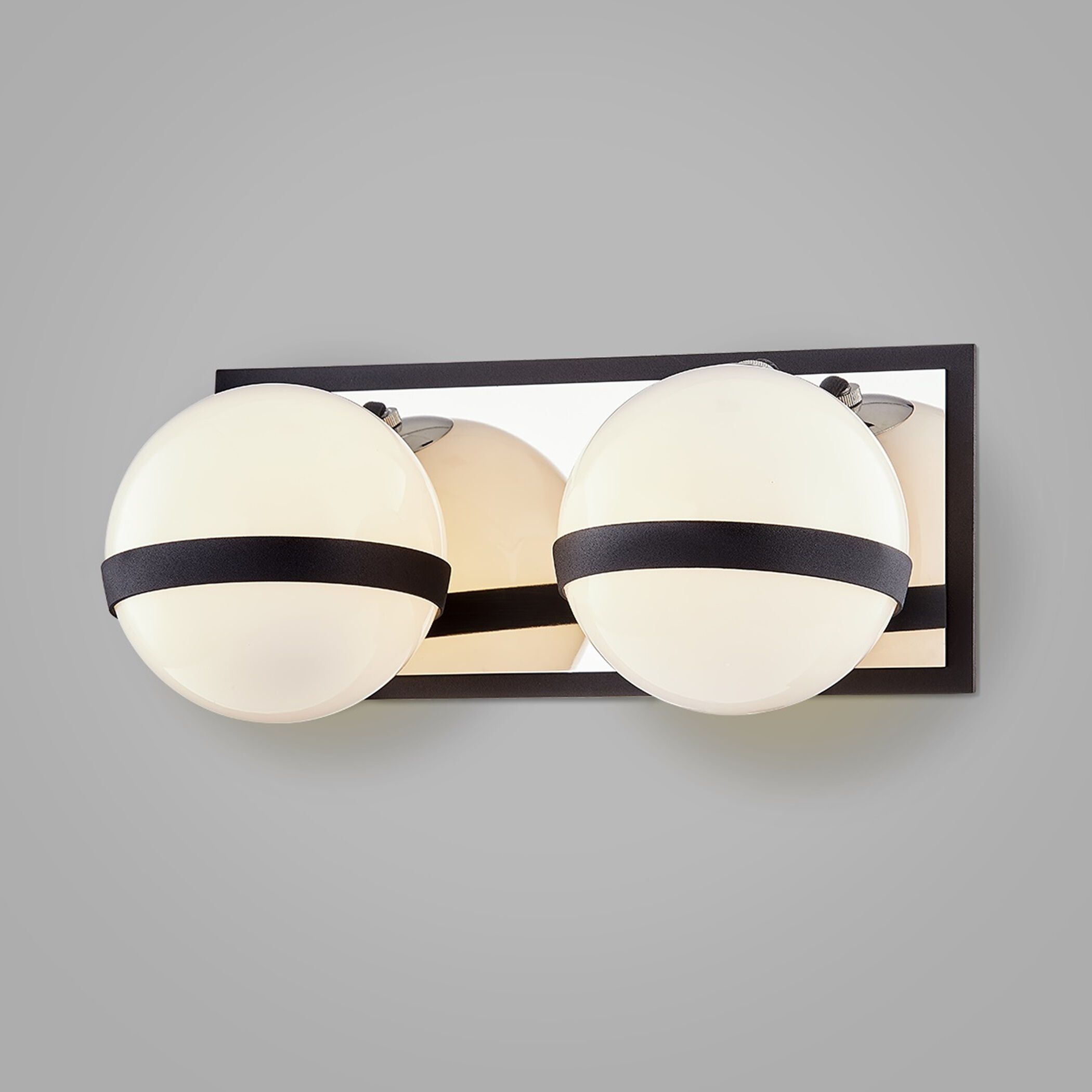 Troy Lighting B7482 Ace 2 Light 12.5 inch Carbide Black With Polished ...