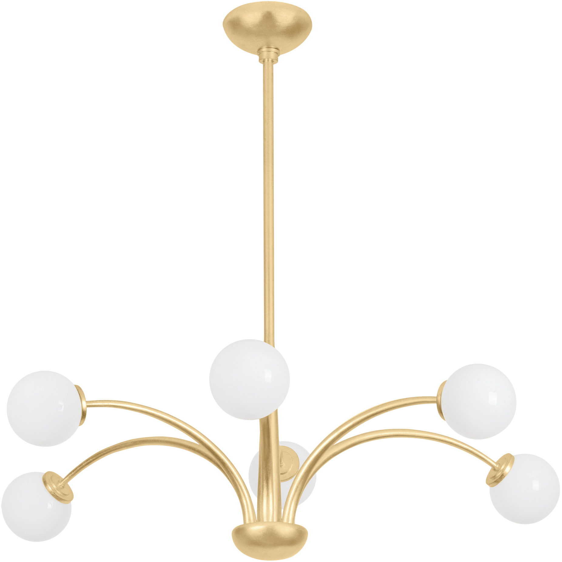 Troy Lighting F2639-VGL Orinda 6 Light 38.75 inch Vintage Gold Leaf ...