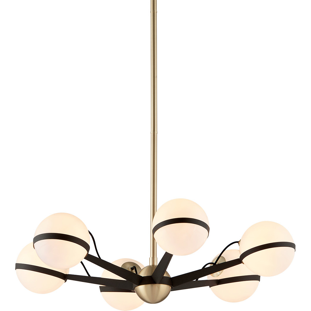 Troy Lighting F5303-TBZ/BBA Ace 6 Light 27.75 inch Textured Bronze ...