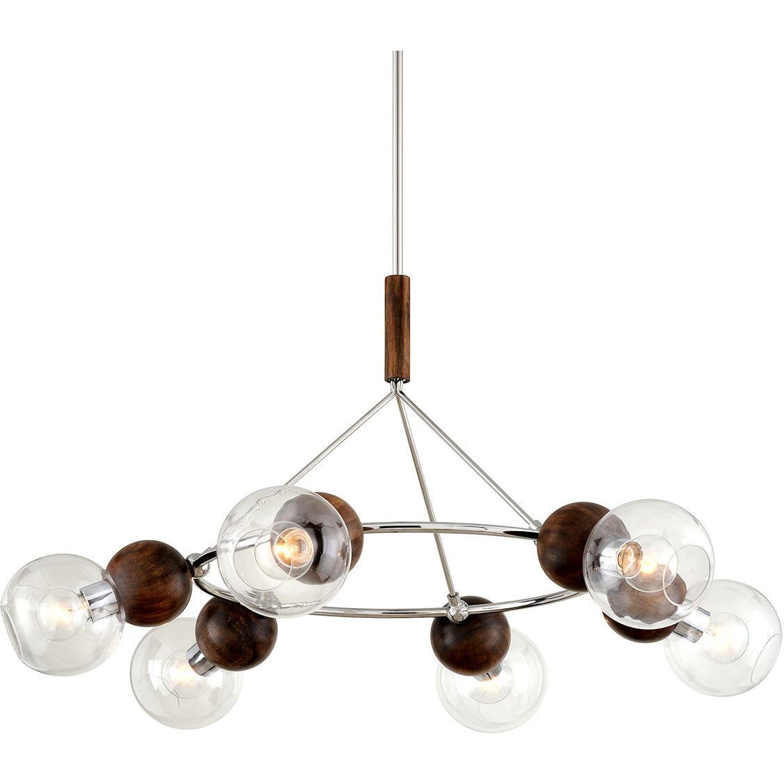 Troy Lighting F7676-SS Arlo 6 Light 46 inch Stainless Steel Chandelier ...