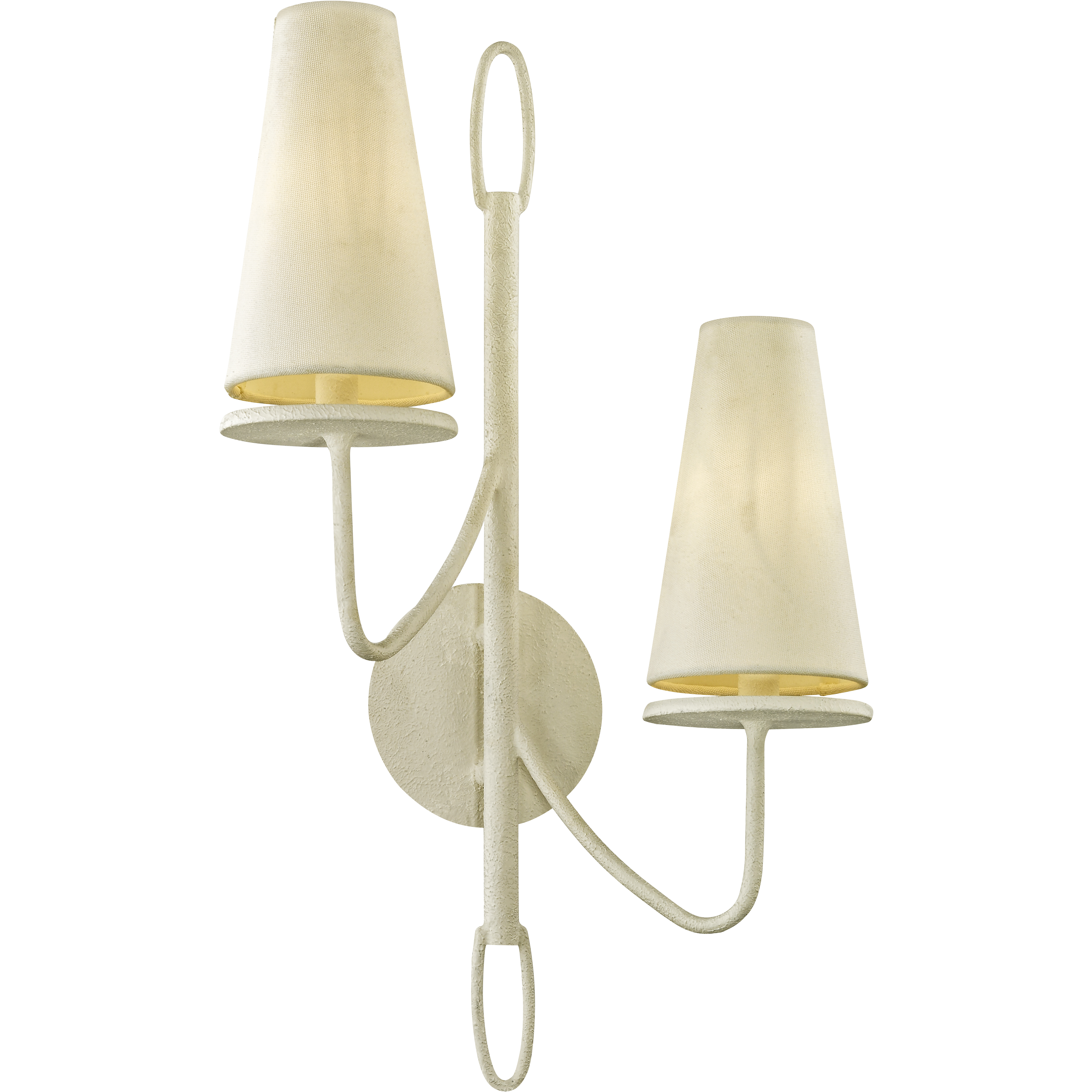 Troy Lighting B6282-GSW Marcel 2 Light 15 inch Gesso White Wall Sconce ...